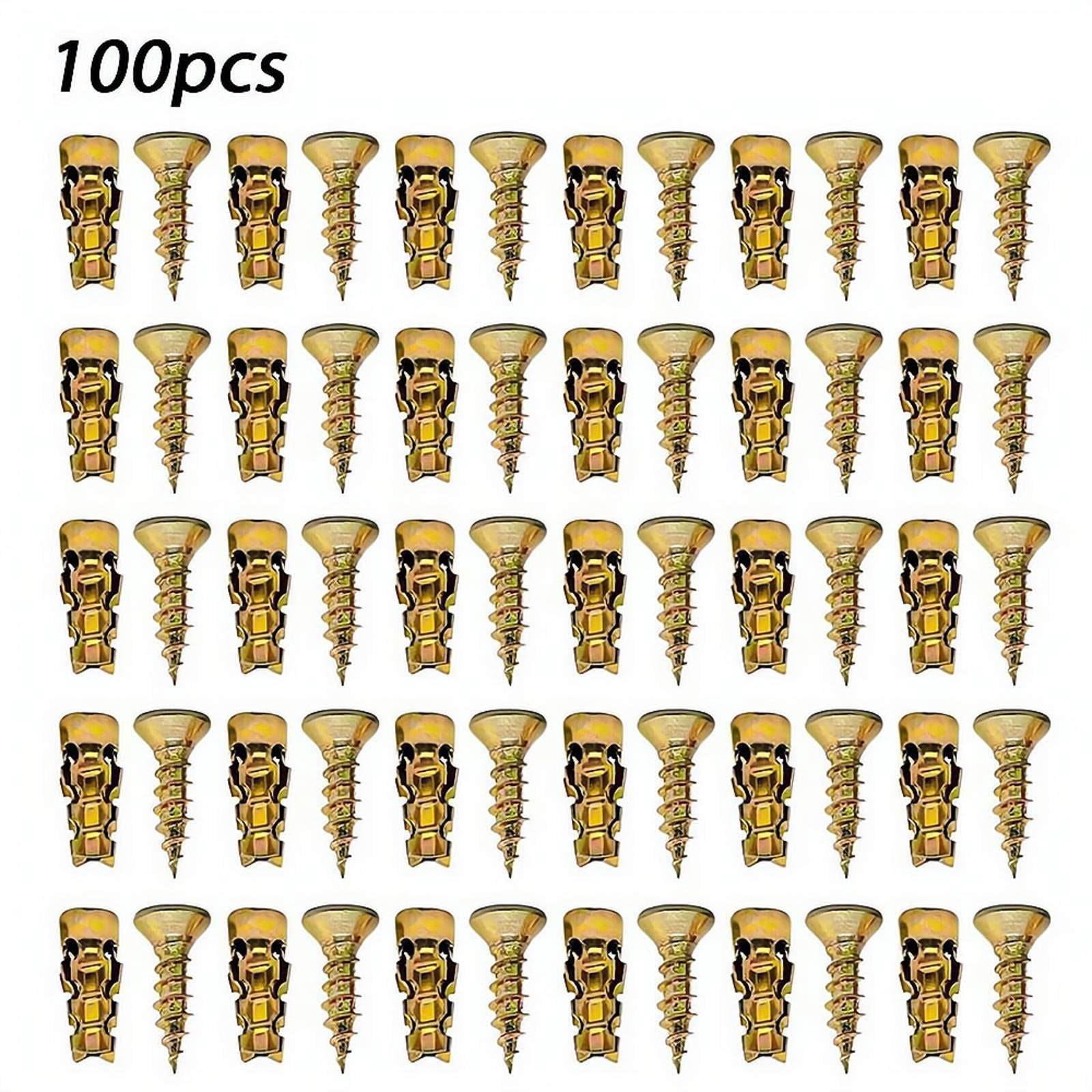 100pcs 6×14mm Short Expansion Screw Set for Cabinet Hinge Repair, Easy ...