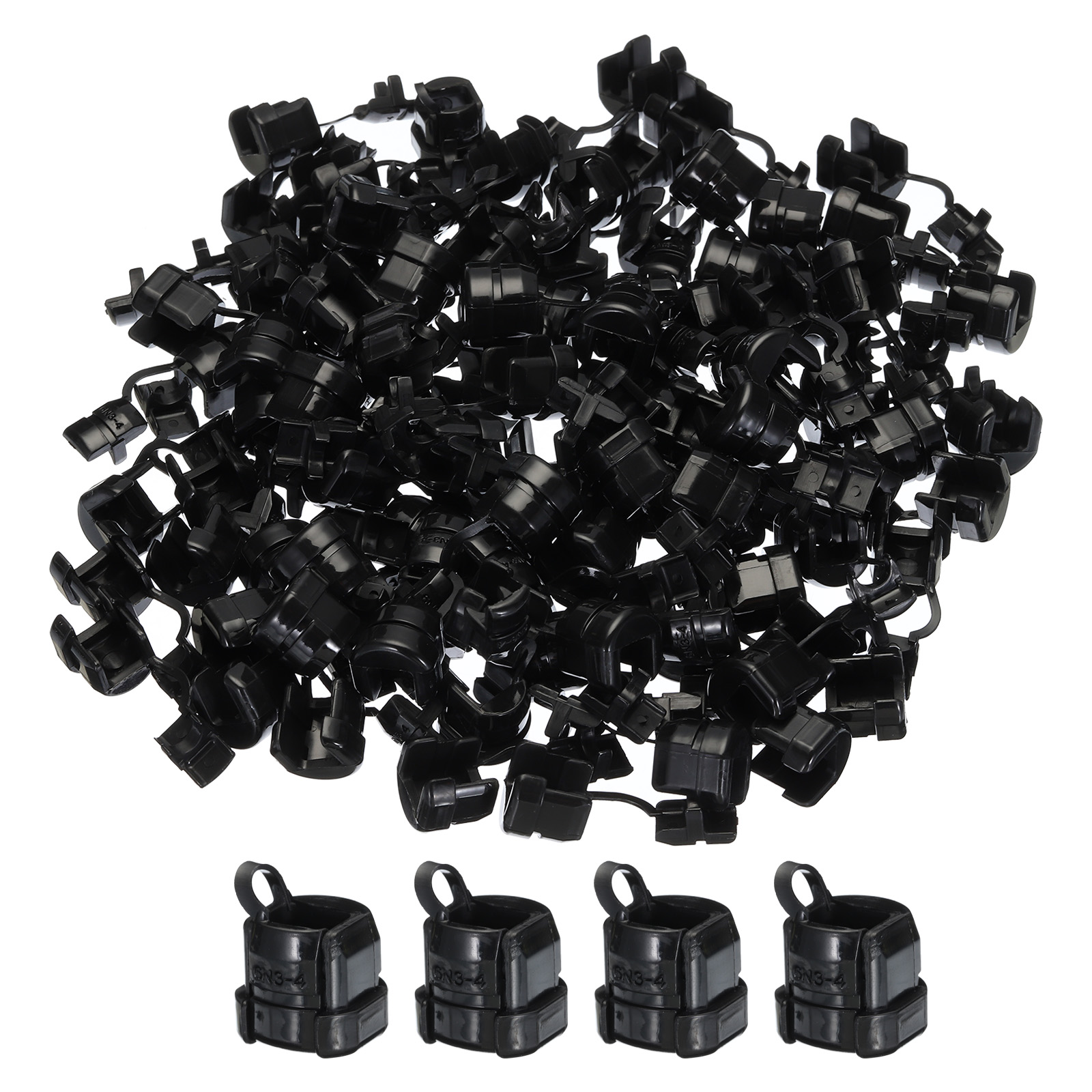 100pcs 6.5-7.5mm Strain Relief Cord Connector Cable Bushing Boot Sleeve ...