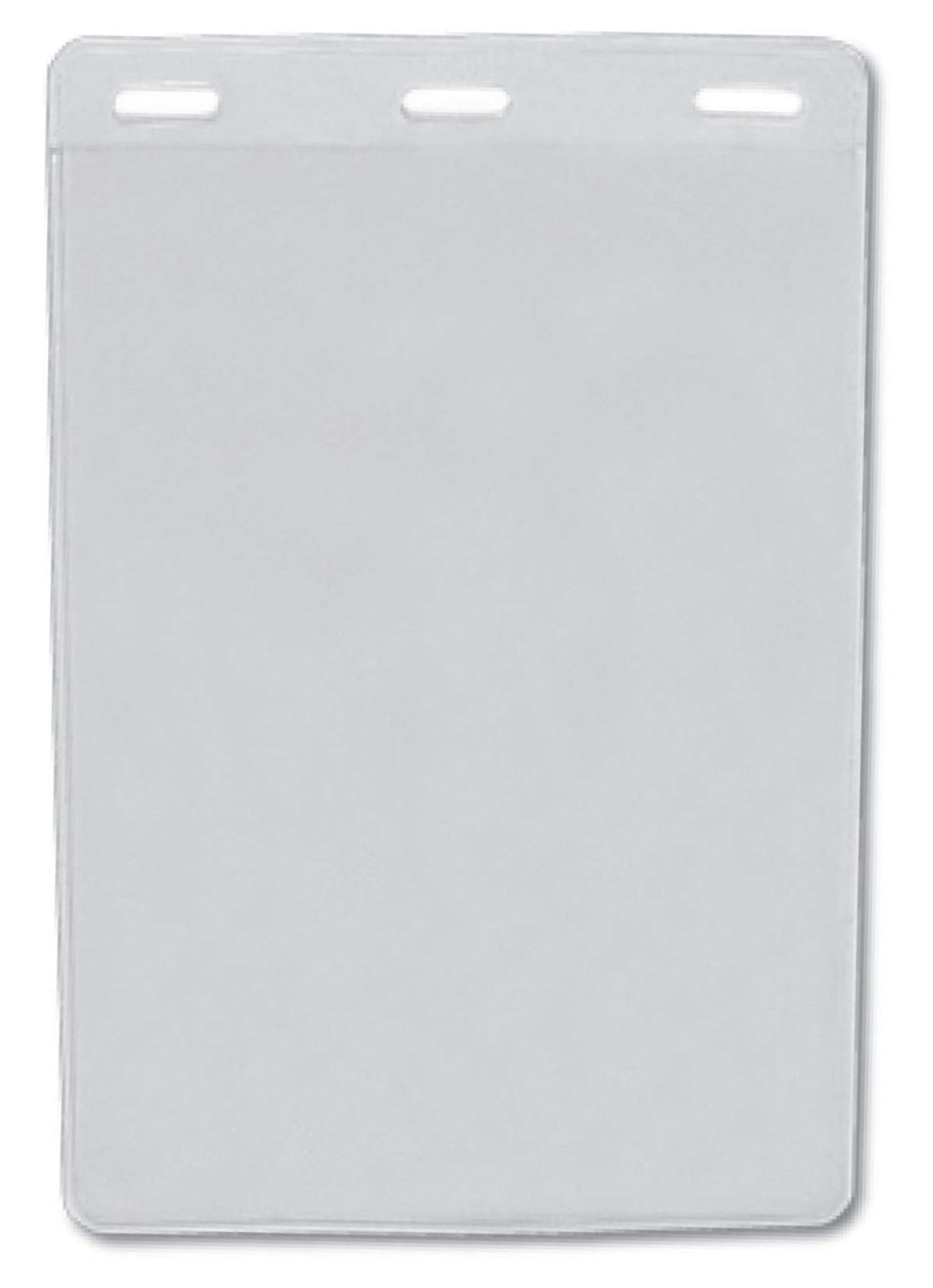 100pcs - 6" X 4" Vertical 3 Fastener Slots Clear Vinyl Ticket Holder ...