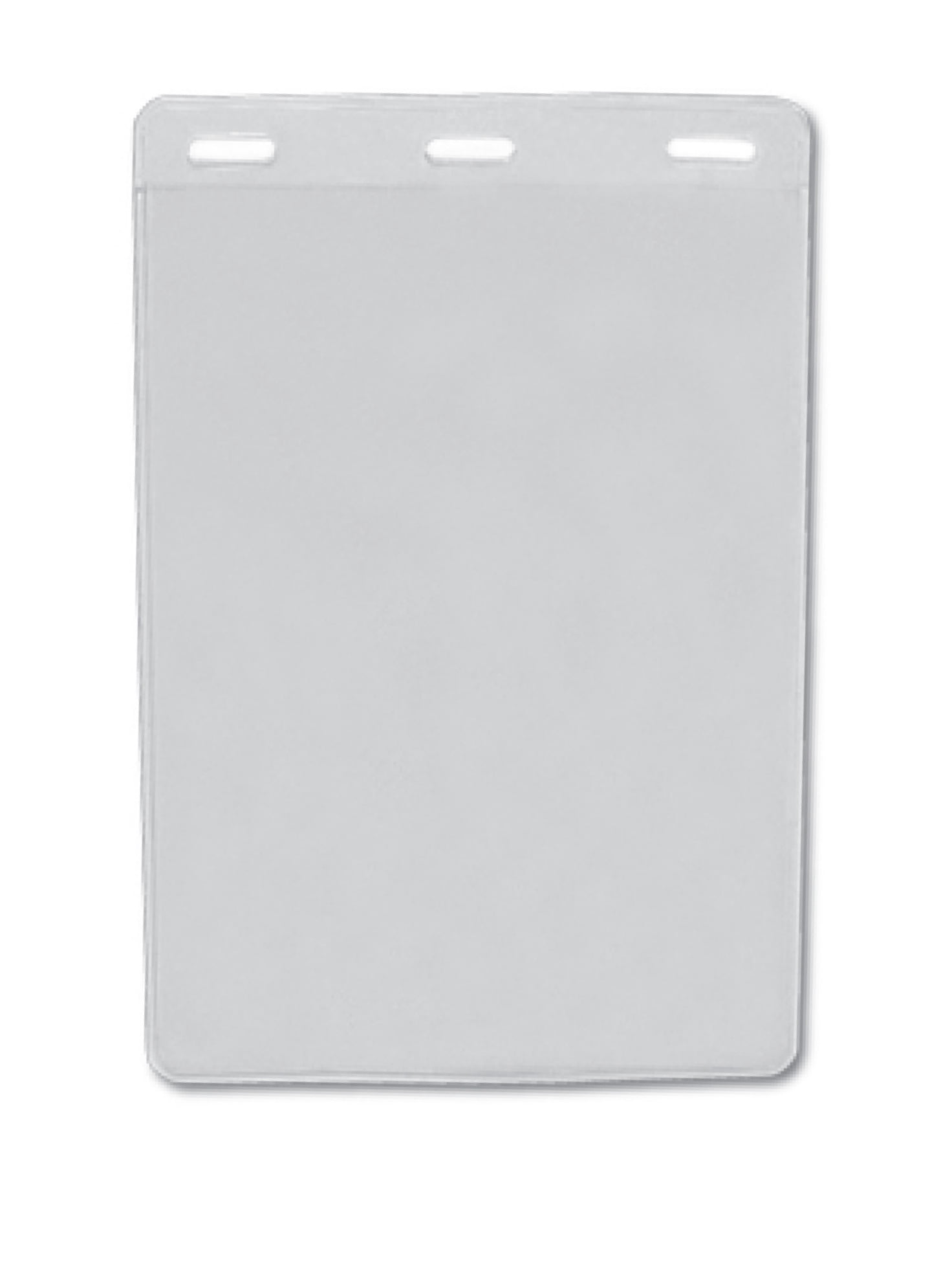 100pcs - 6" X 4" Vertical 3-Slots Clear Vinyl ID Badge Holder Plastic ...