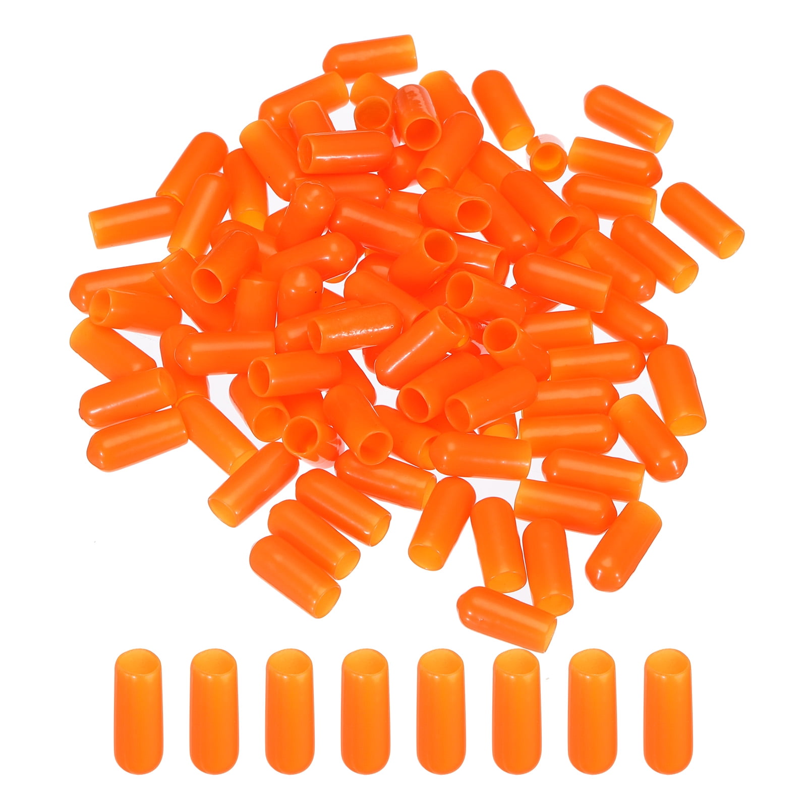 100pcs 6mm(1/4') Rubber End Caps Cover Vinyl Screw Thread Protector ...