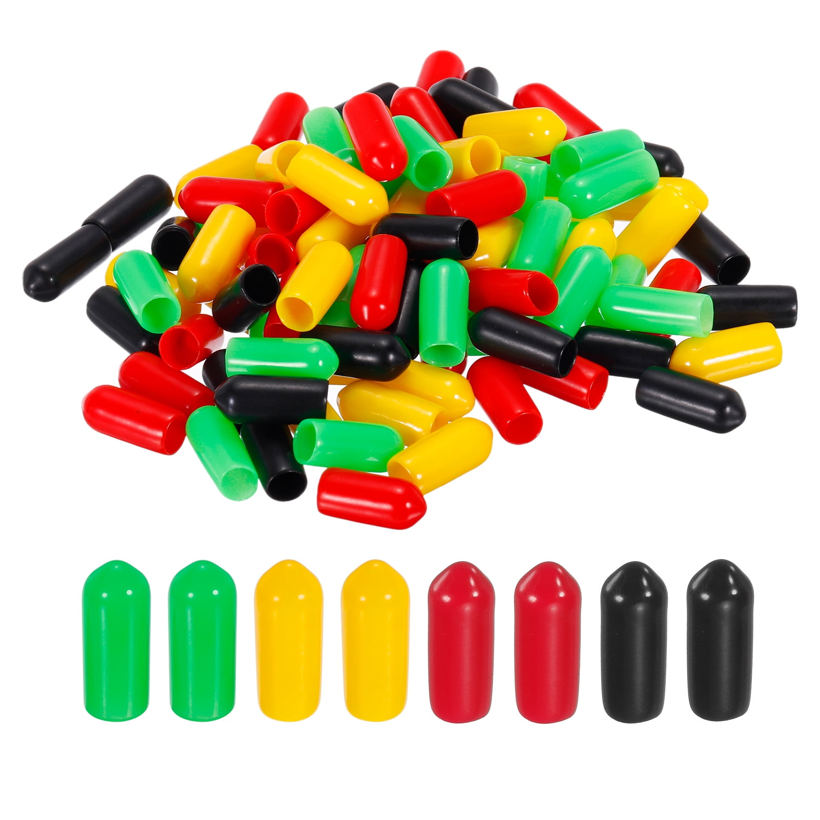 Rubber End Cap Cover Vinyl Screw Thread Protector Round Wire Shelf Caps ...