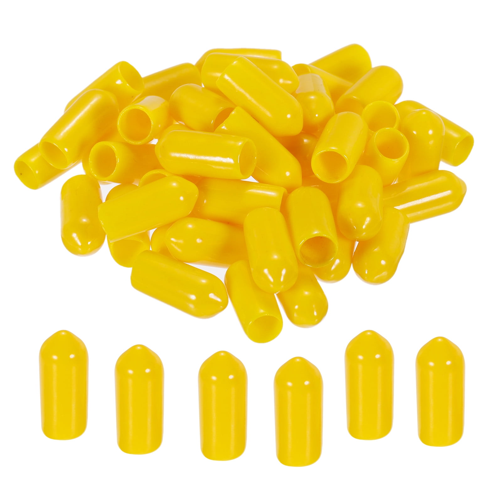 Uxcell Rubber End Caps Cover Vinyl Screw Thread Protector Round Wire ...