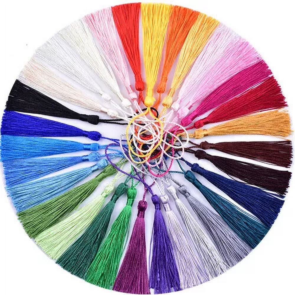100pcs 8cm DIY Craft Tassels Fringe Pendants Bookmark Bag Hanging ...