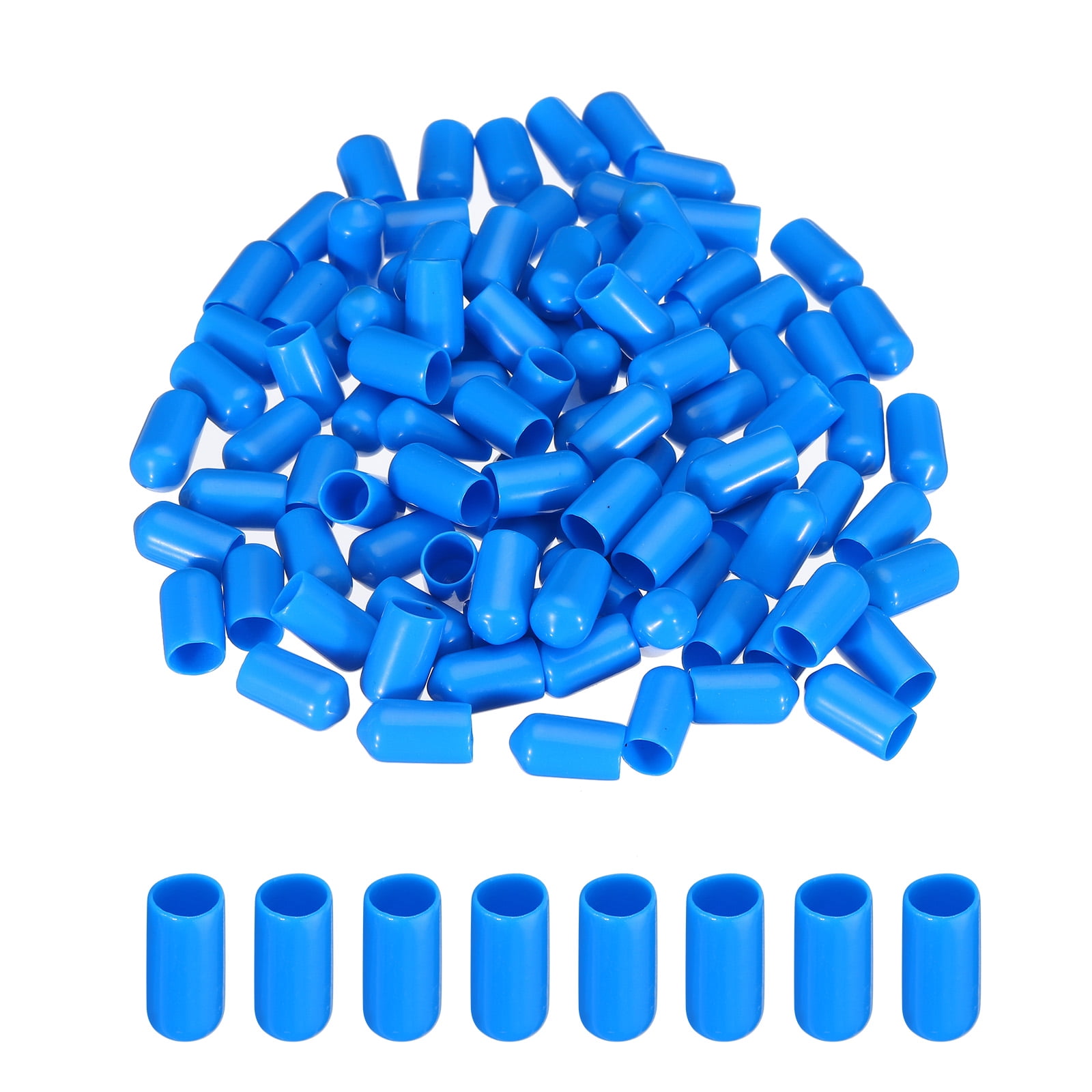 100pcs 8mm(5/16") Rubber End Caps Cover PVC Vinyl Screw Thread ...