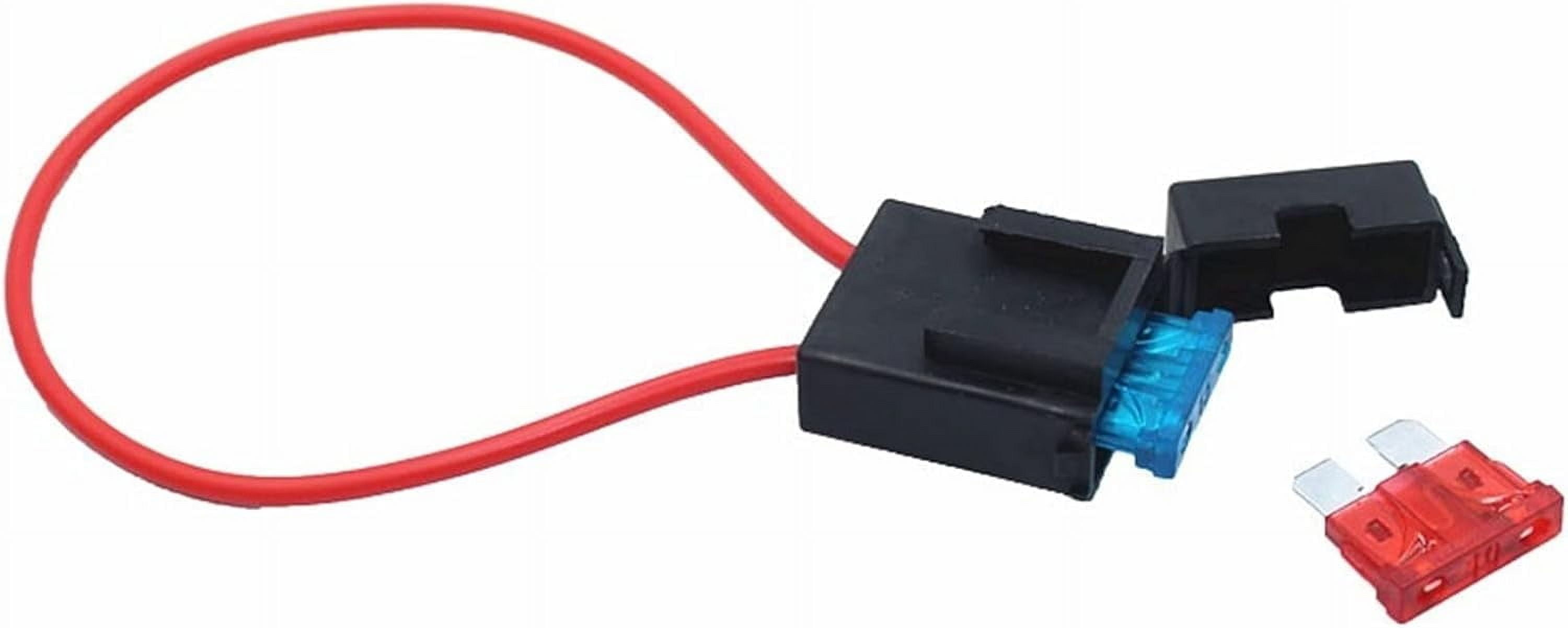 100pcs ATC Fuse Holder in-line AWG Wire Copper 12V 24V Power Blade with ...