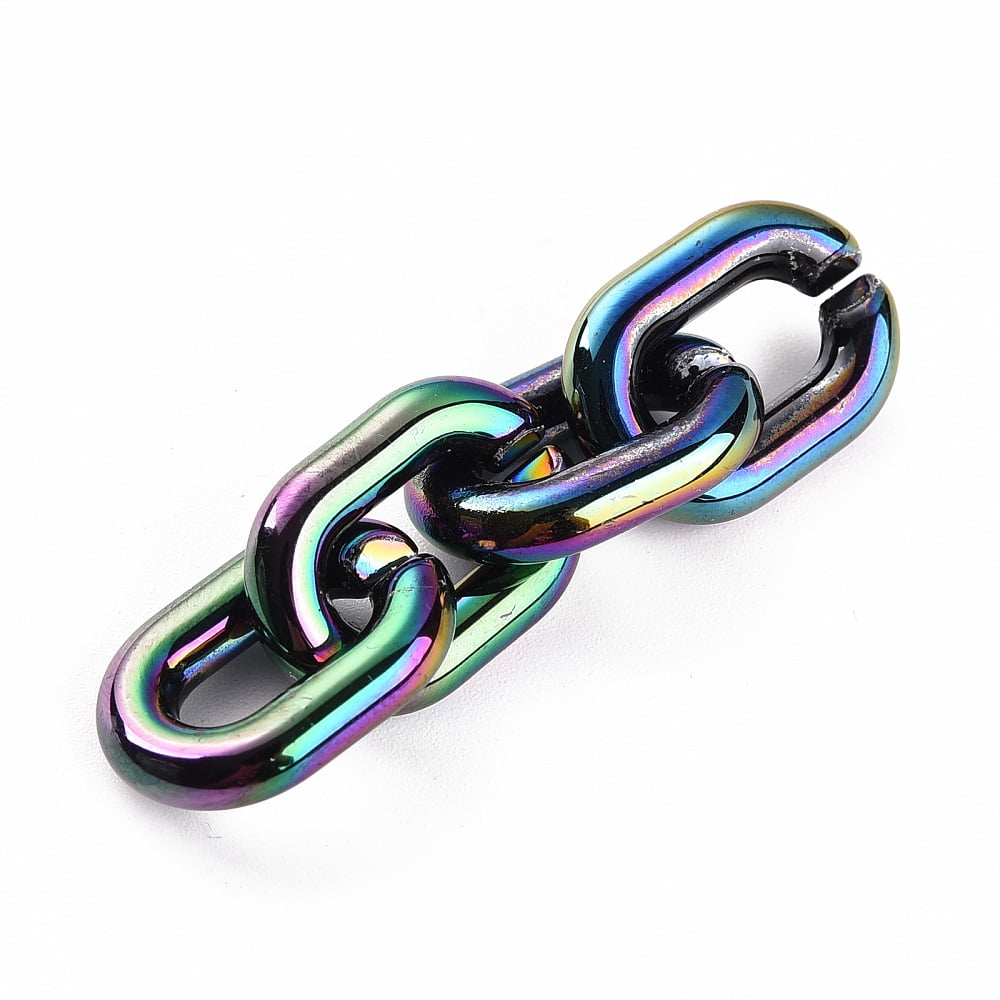 100pcs Acrylic Linking Rings Quick Link Connectors For Jewelry Chains ...