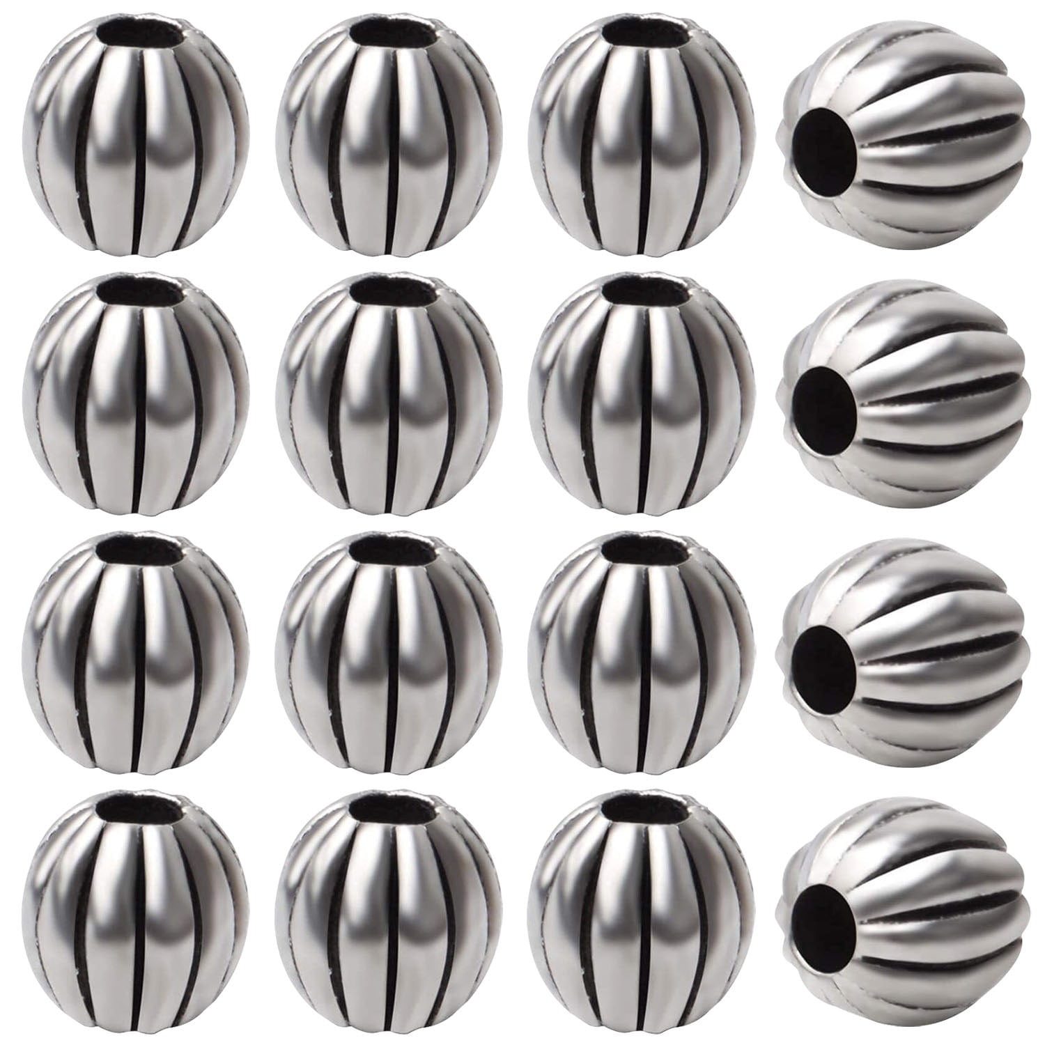 100pcs Alloy Spacer Beads Round Spacer Bead Spacer Bead Charms for DIY ...