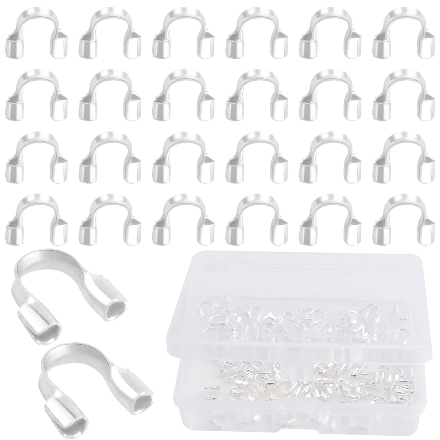 100pcs Alloy Wire Guardians U-Shaped Wire Guard Loops Wire Cable Thread ...