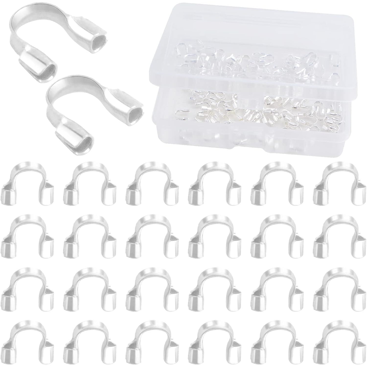 100pcs Alloy Wire Guardians U-Shaped Wire Guard Loops Wire Cable Thread ...