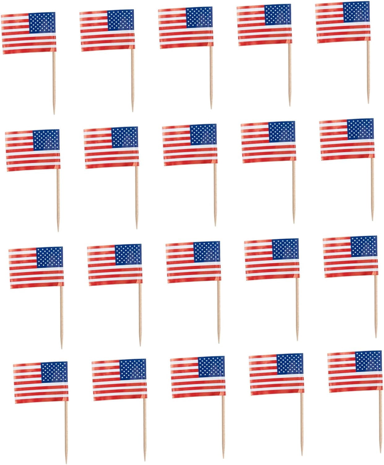 100pcs American Flag Sign American Flag Decor Cupcake Decorating ...