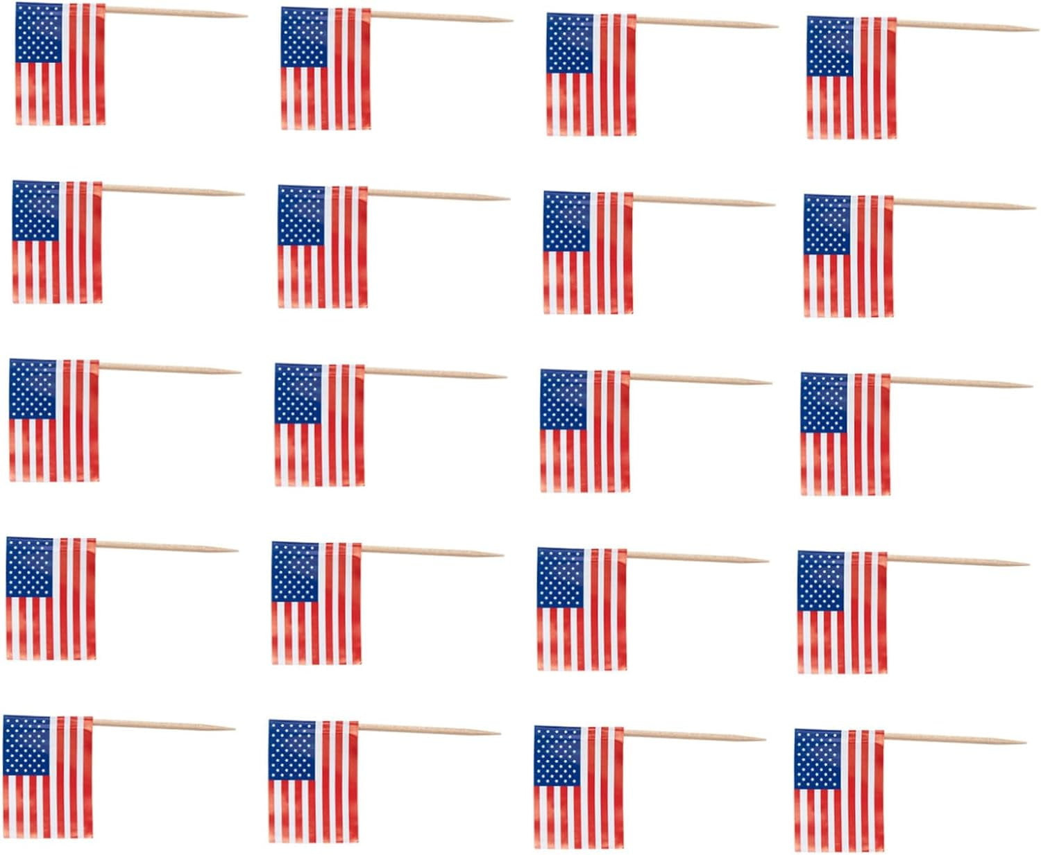 100pcs American Flag Sign Usa Cupcake Toppers Cake Decorating Us Flag ...