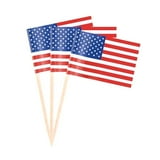 100pcs American National Flag Cake Toppers Paper Cake Picks Cupcake ...