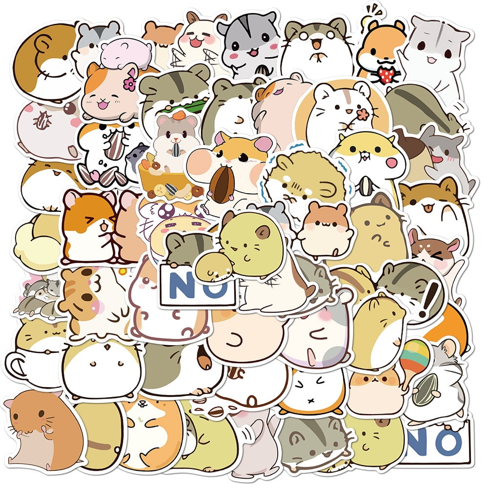 100pcs Animal hamster stickers cute cartoon suitcase laptop waterproof ...
