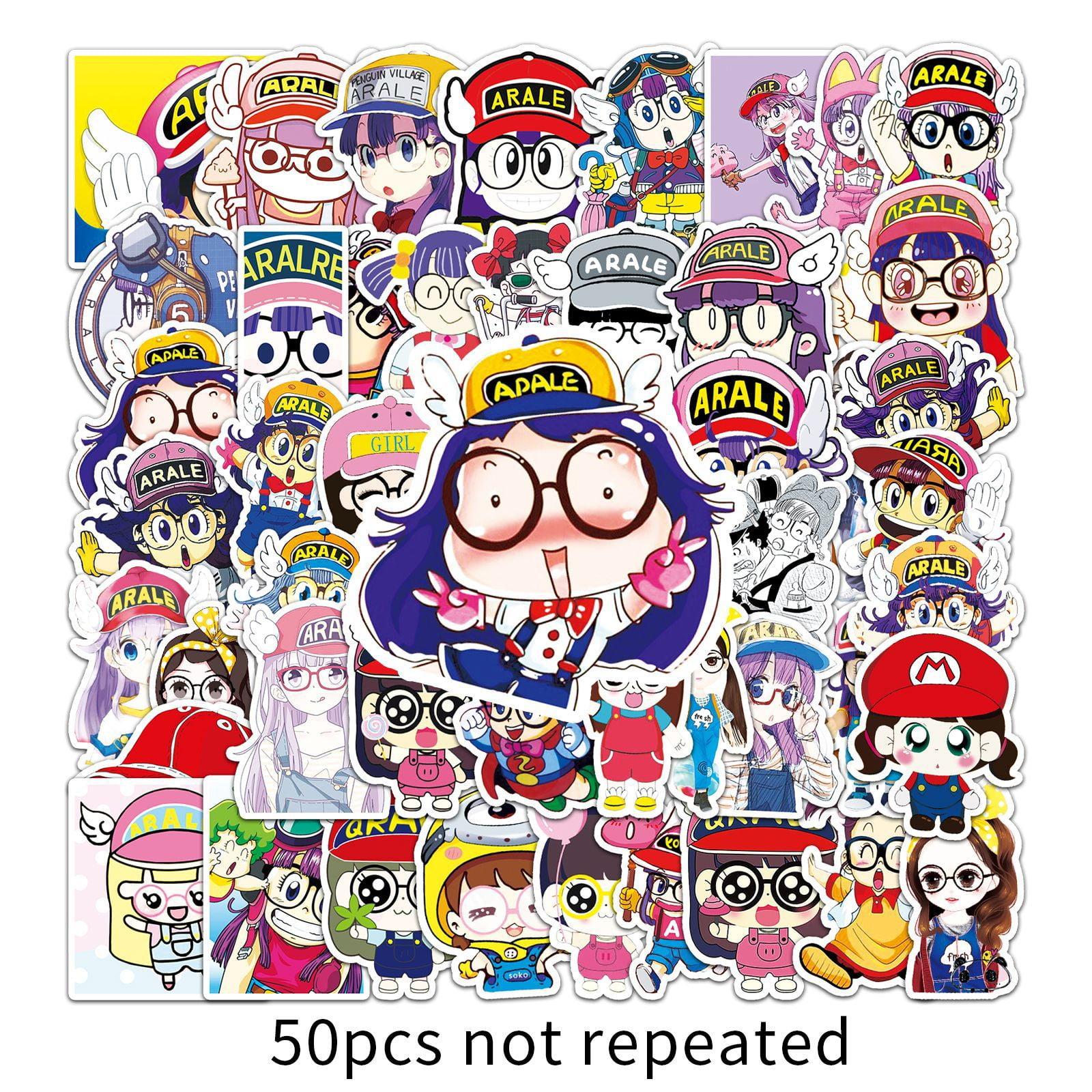 100pcs Anime cartoon Arale graffiti suitcase trolley case laptop ...