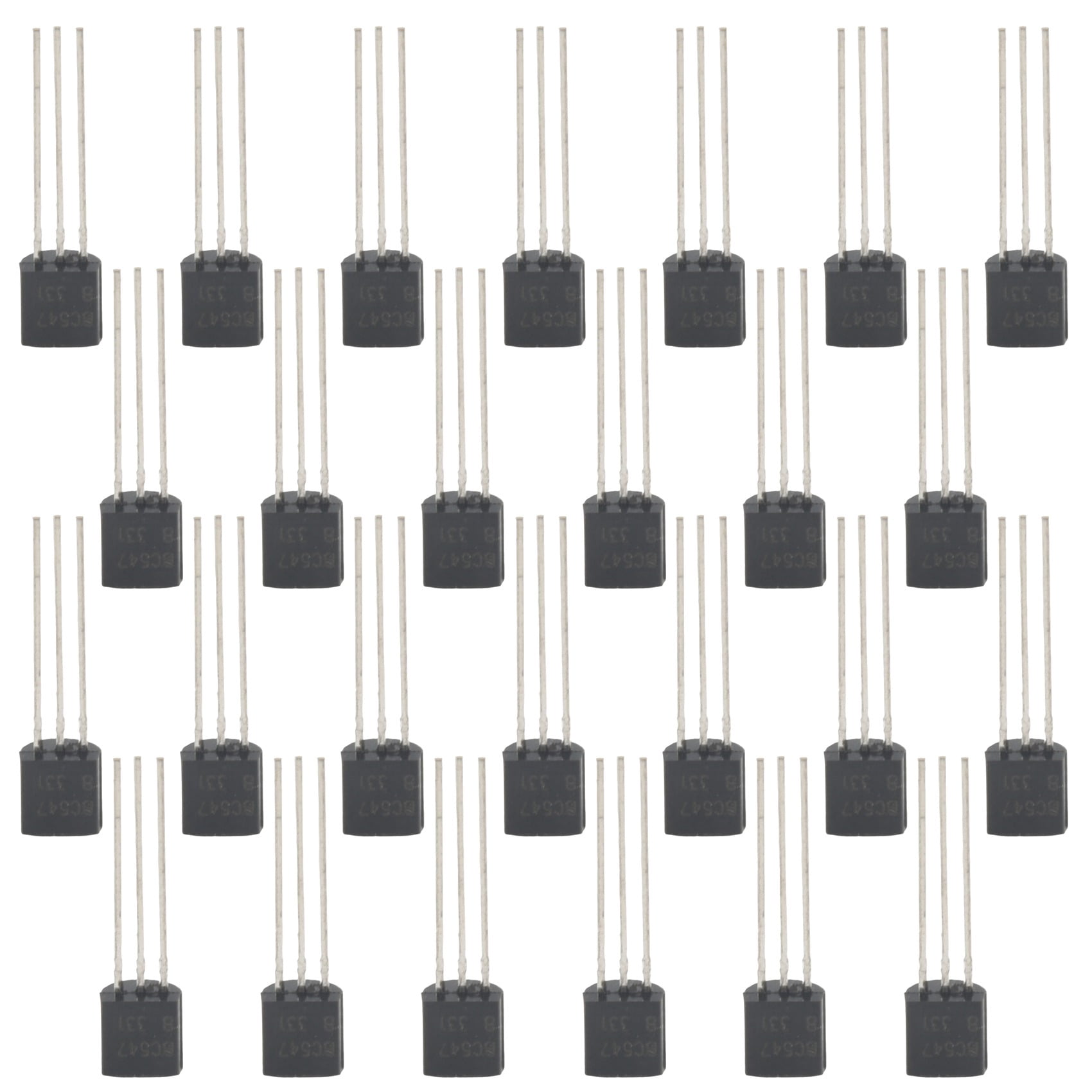 100pcs BC547 TO-92 NPN transistor - Walmart.com
