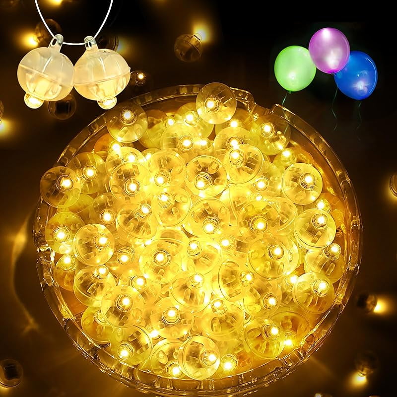 100pcs Balloon Lights, Long Standby Time Mini Ball Light, Round LED ...