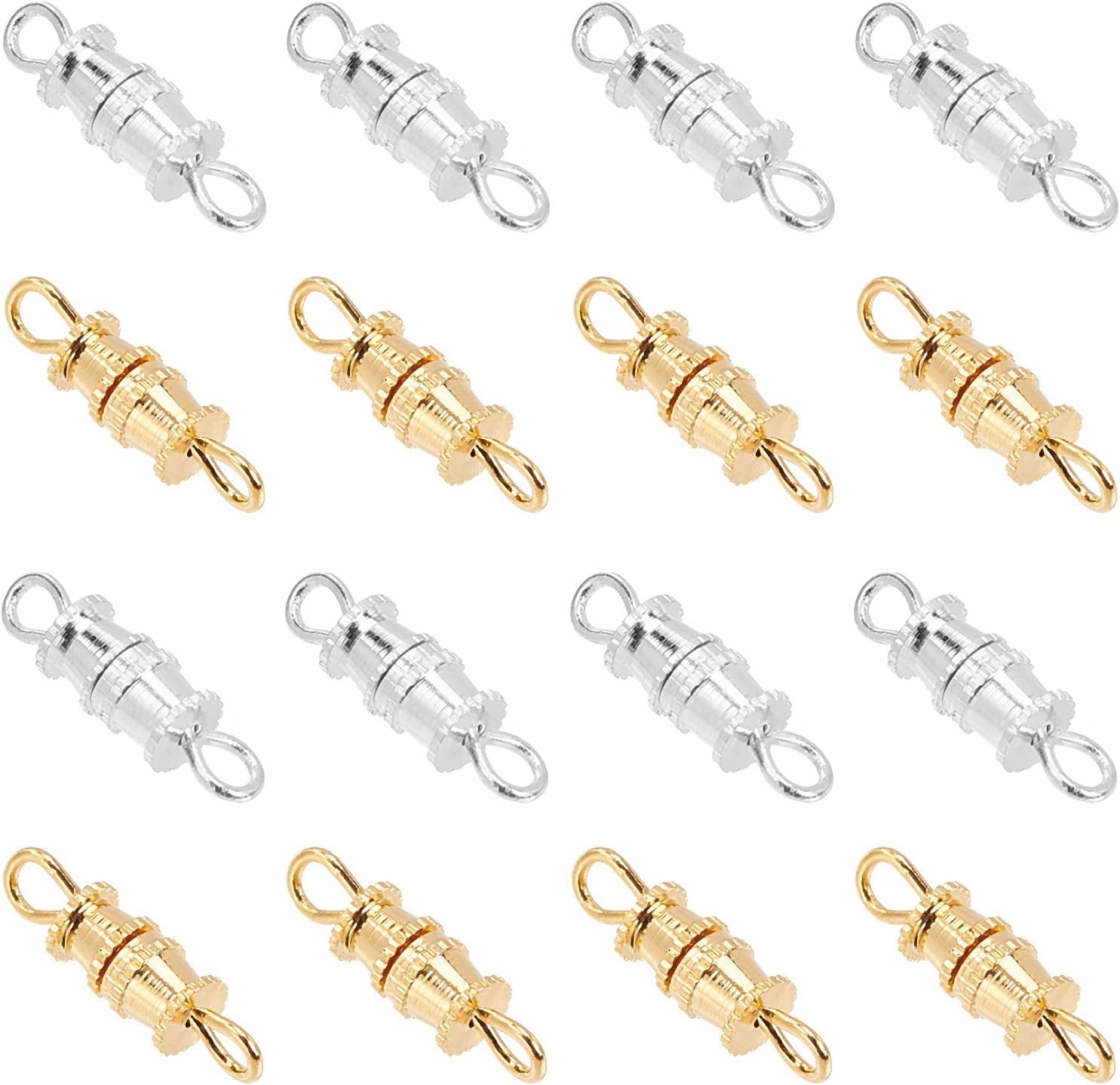 100pcs Barrel Screw Clasp Brass Screw-Type Twist Clasps Connector for ...