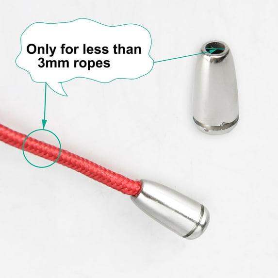 100pcs Bell Shape End Stopper Buckle Plastic Cord Lock Rope Lanyard ...