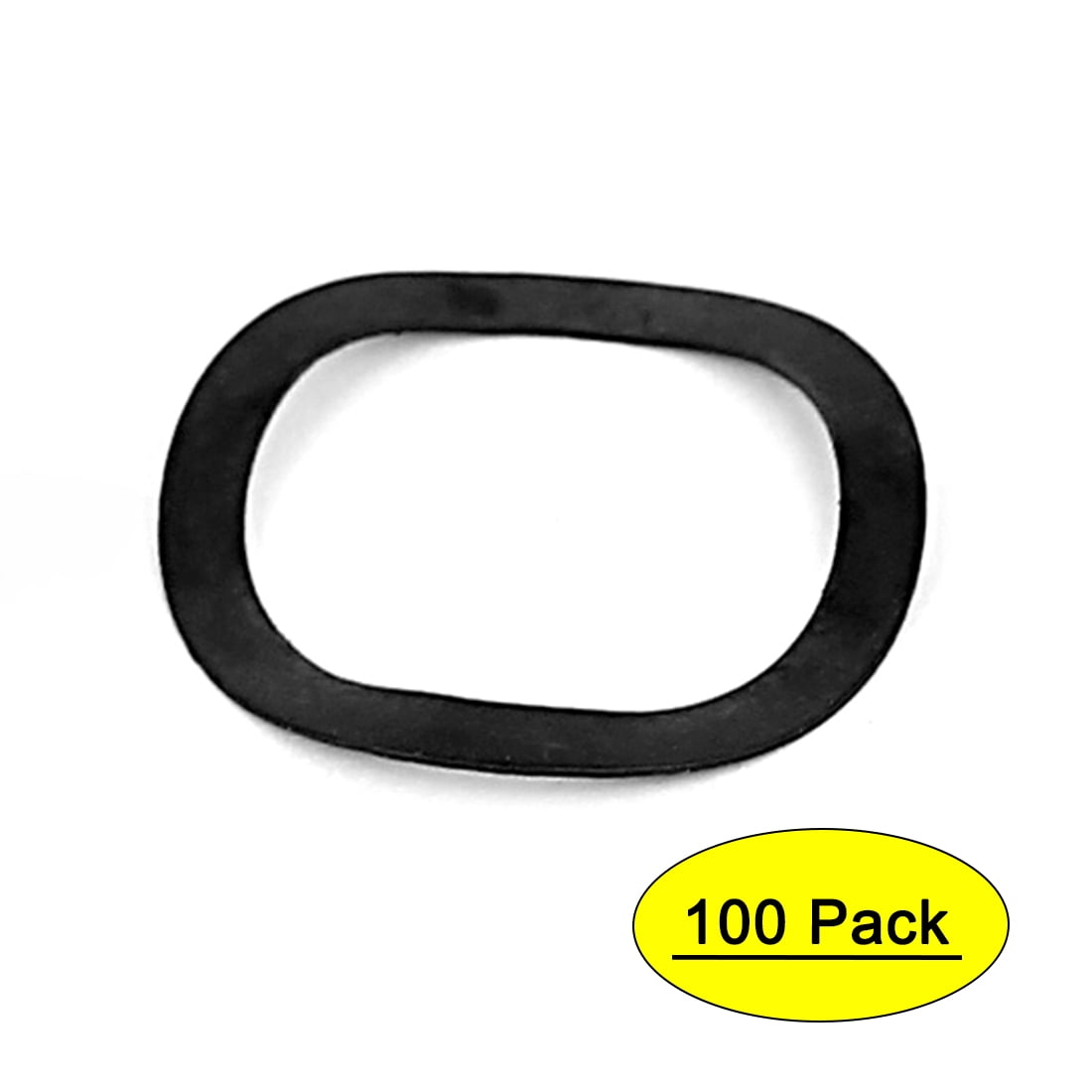 100Pcs Black Metal Wavy Wave Crinkle Spring Washers M16 16mm x 21mm x 0 ...
