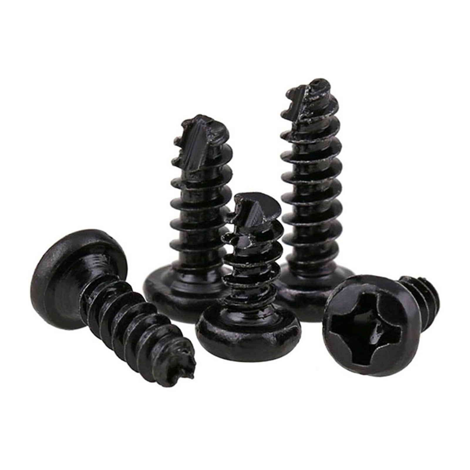 100pcs Black Round Head Self Tapping Screw M2 M2.3 M2.6 M3 Cross ...