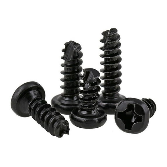 100pcs Black Round Head Self Tapping Screw M2 M2.3 M2.6 M3 Cross ...