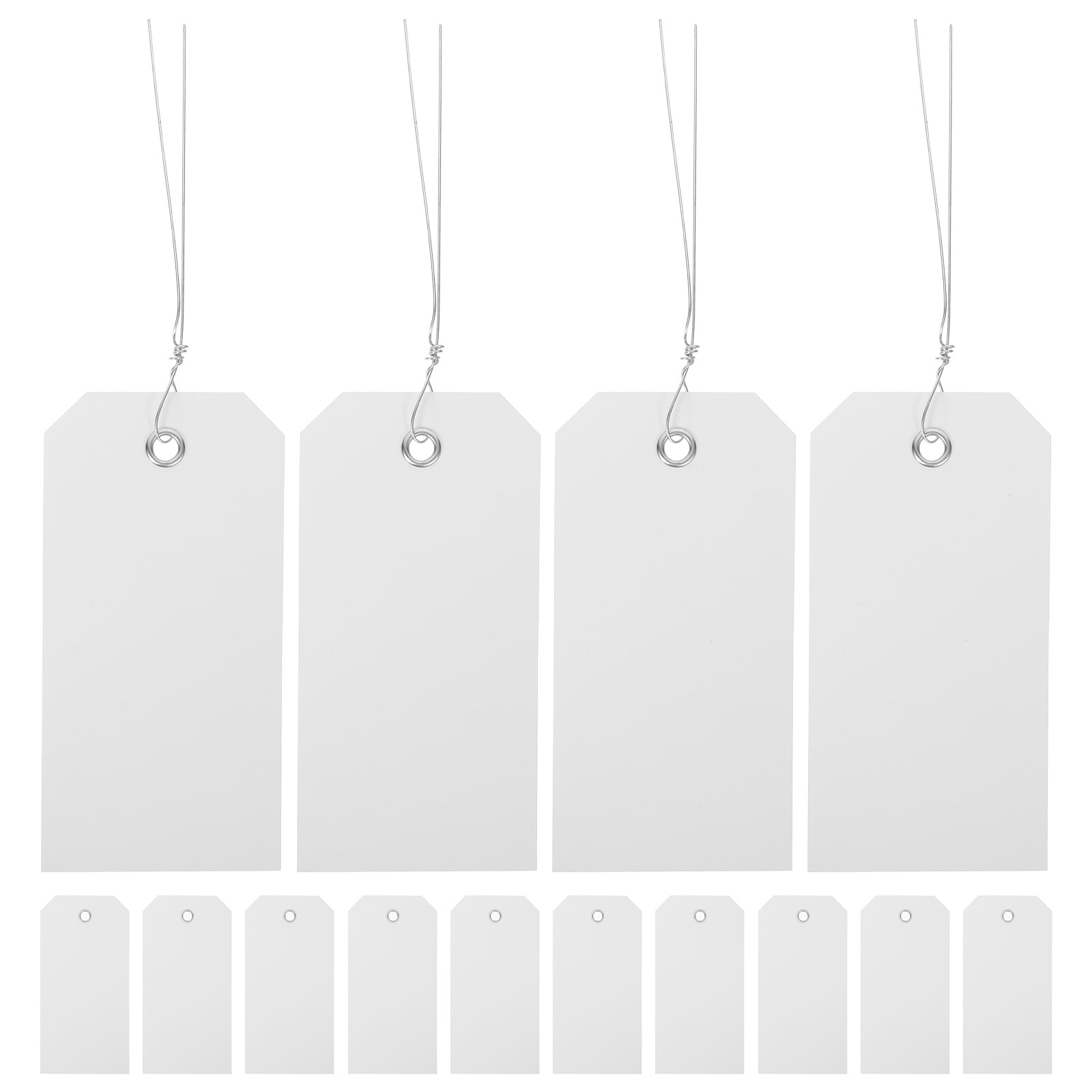 100pcs Blank Luggage Tags with Wire PVC Hanging Labels for Suitcases ...