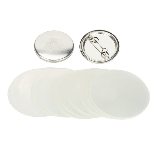 100pcs Blank Pin Button Round Safety Badge Emblem Medal Parts Supplies ...