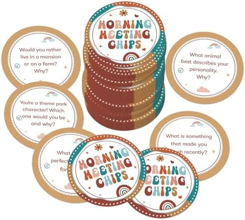 100pcs Boho Morning Meeting Chips Questions Cards for Students ...