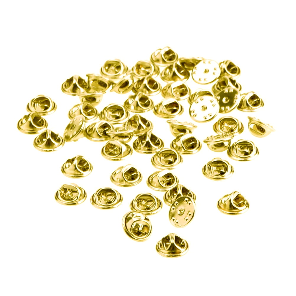 100pcs Brass Clutch Badge Insignia Clutches Pin Backs Replacement ...