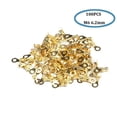 100pcs Brass Insulated Crimp Ring Terminals Wire Connectors Spade ...