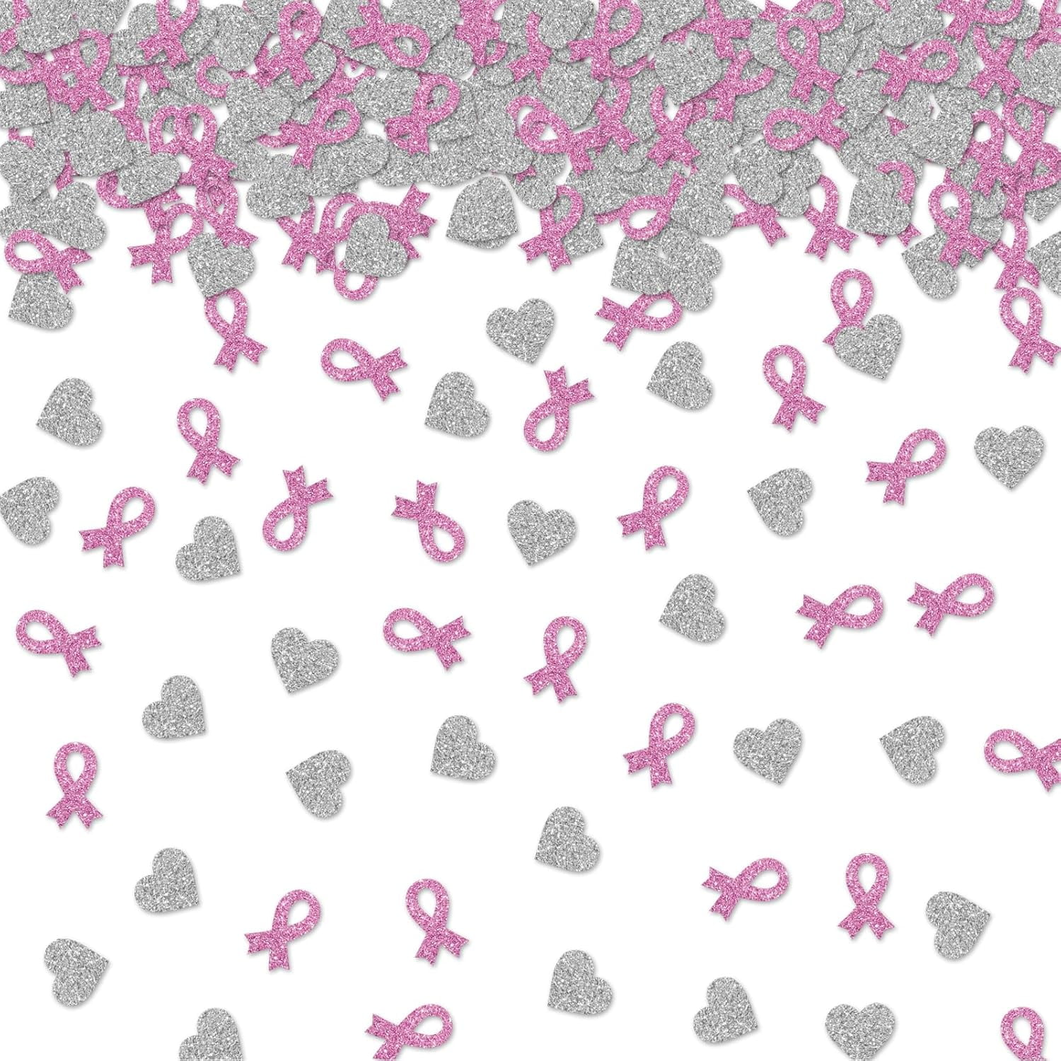 100pcs Breast Cancer Confetti, Pink Ribbons Table Confetti, Cancer ...
