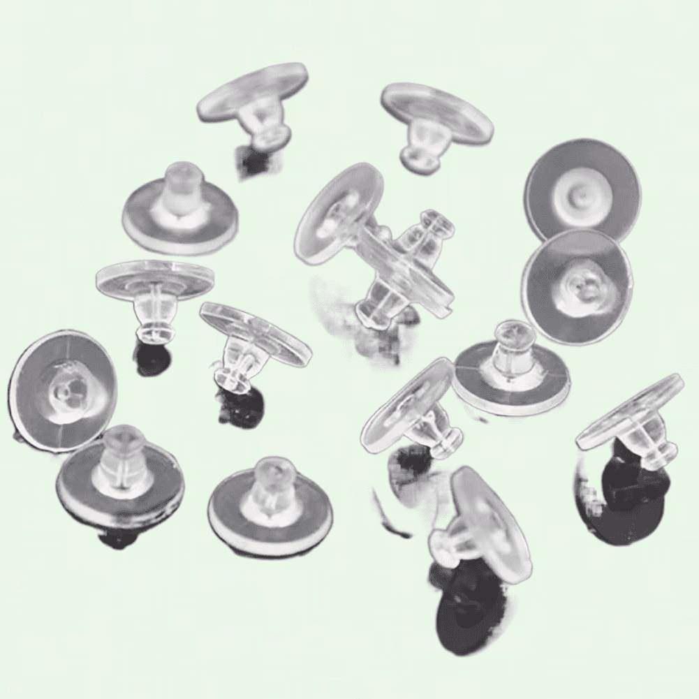 100pcs Bullet Clutch Earring Backs with Pad, 50 Pairs Safety Earring ...