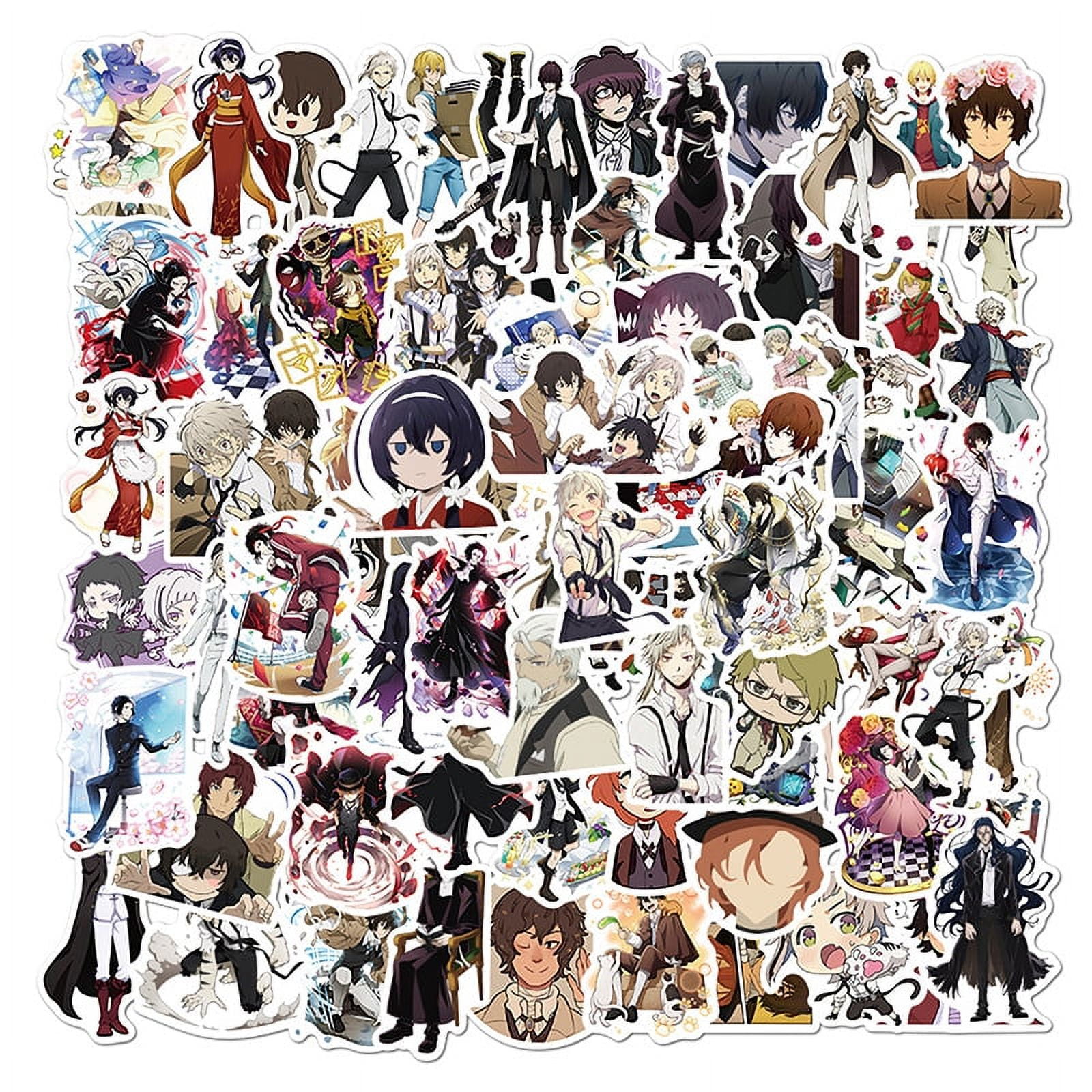 100pcs Bungo Stray Dogs Stickers, PVC Waterproof Graffiti Decals, 5 ...