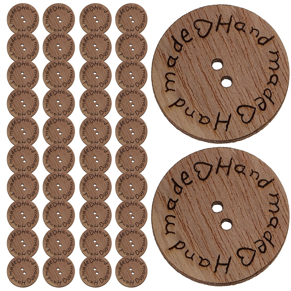 100pcs Button Fastener Tool Large Buttons For Sewing Natural Wood ...