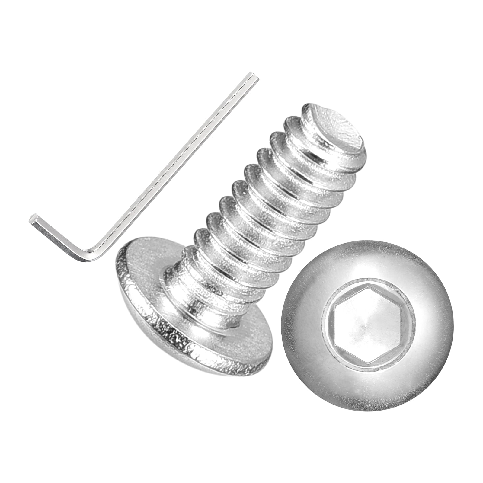 100pcs Button Head Socket Cap Screws - [#4-40x1/4"mm] 18-8 Stainless ...