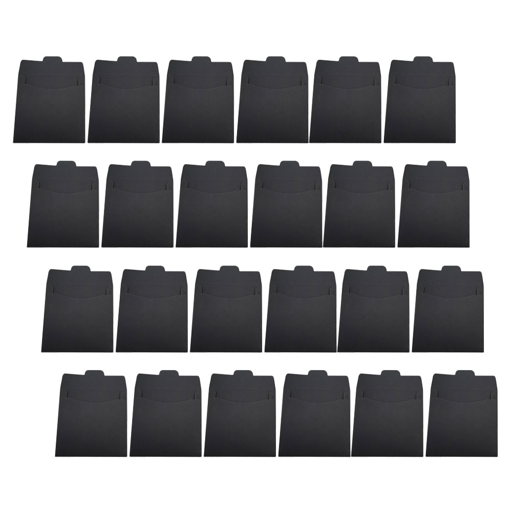 100pcs CD DVD Sleeves Black Paper CD Envelopes CD DVD Packaging Sleeves ...