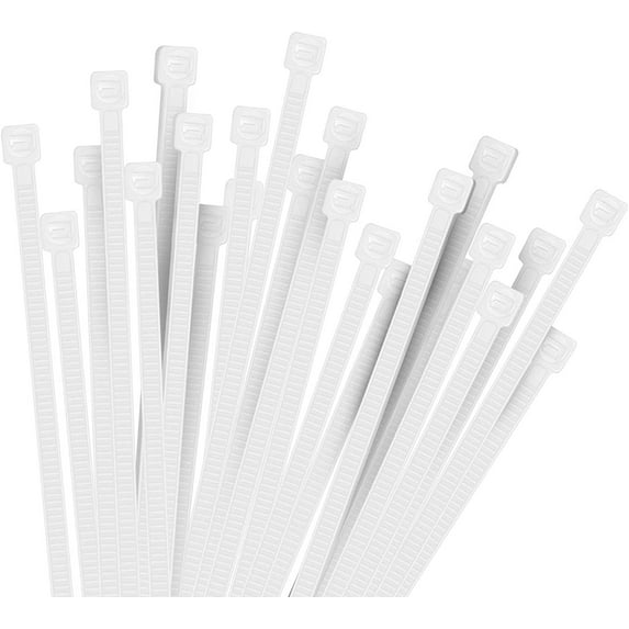 100pcs Cable Zip Ties White Heavy Duty 12 Inch, Premium Plastic Wire ...