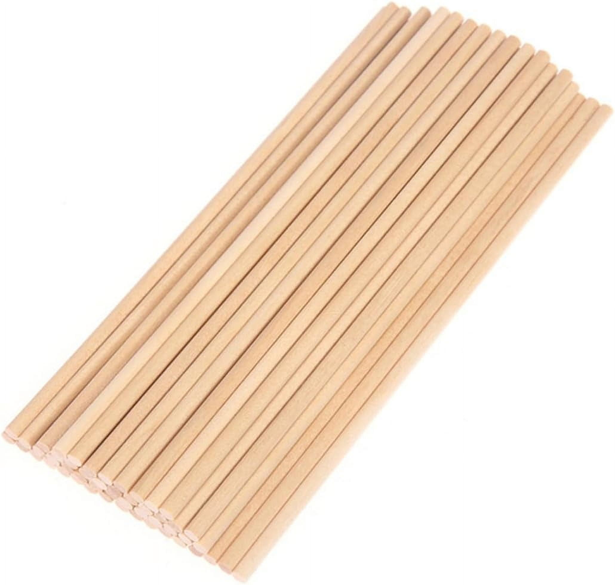 Building Wood Sticks Round Wood Sticks 100pcs Ice Cream Stick Crafts ...