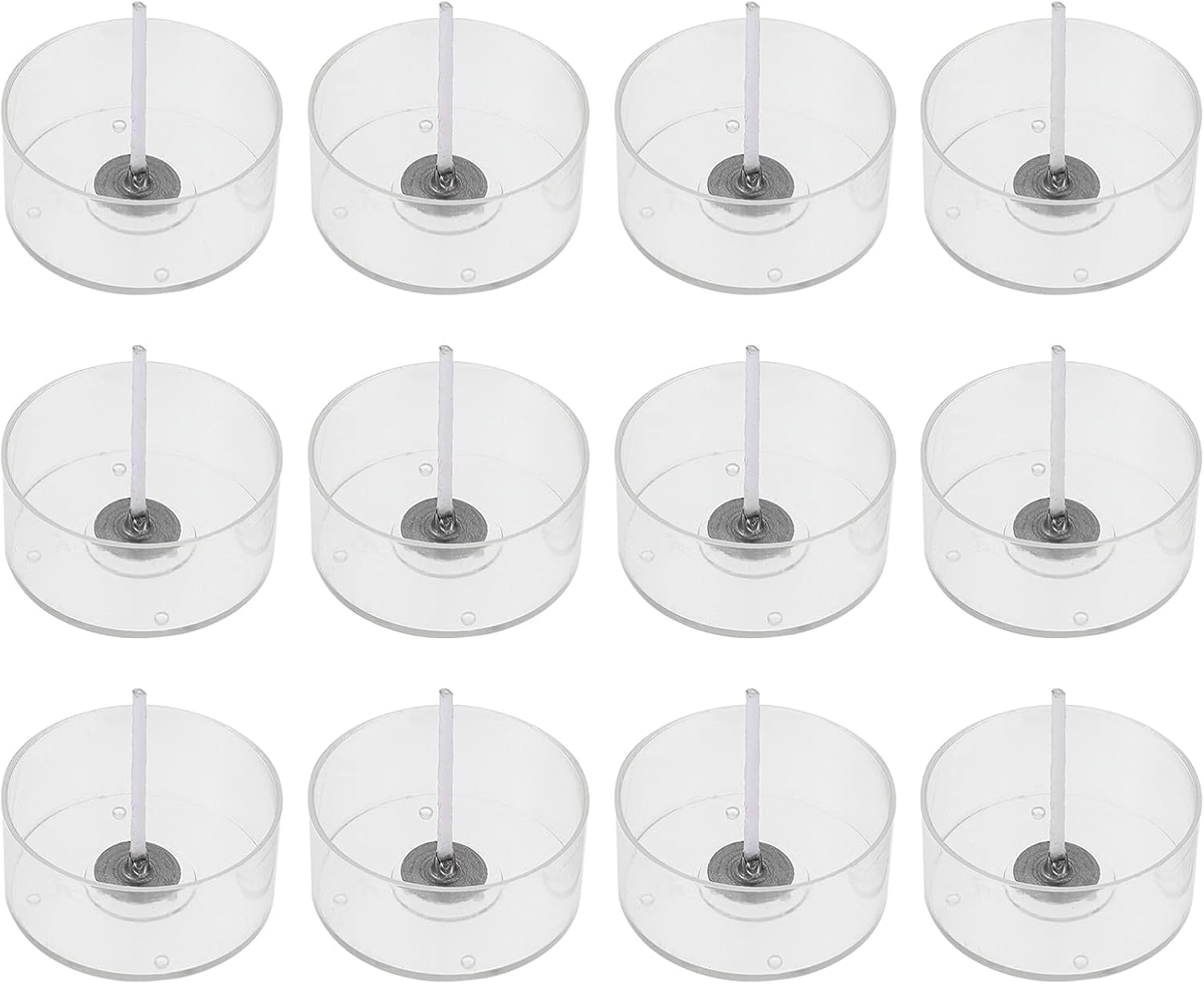 Aluminum Tea Light Containers 100 Sets Tealight Candle Cups With Wicks ...