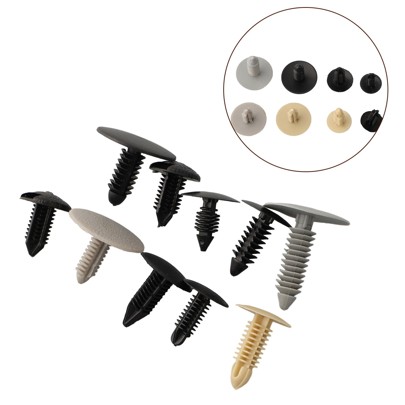 100pcs Car Mudguard Door Fastener Plastic Bumper Trim Clip Body Rivet ...