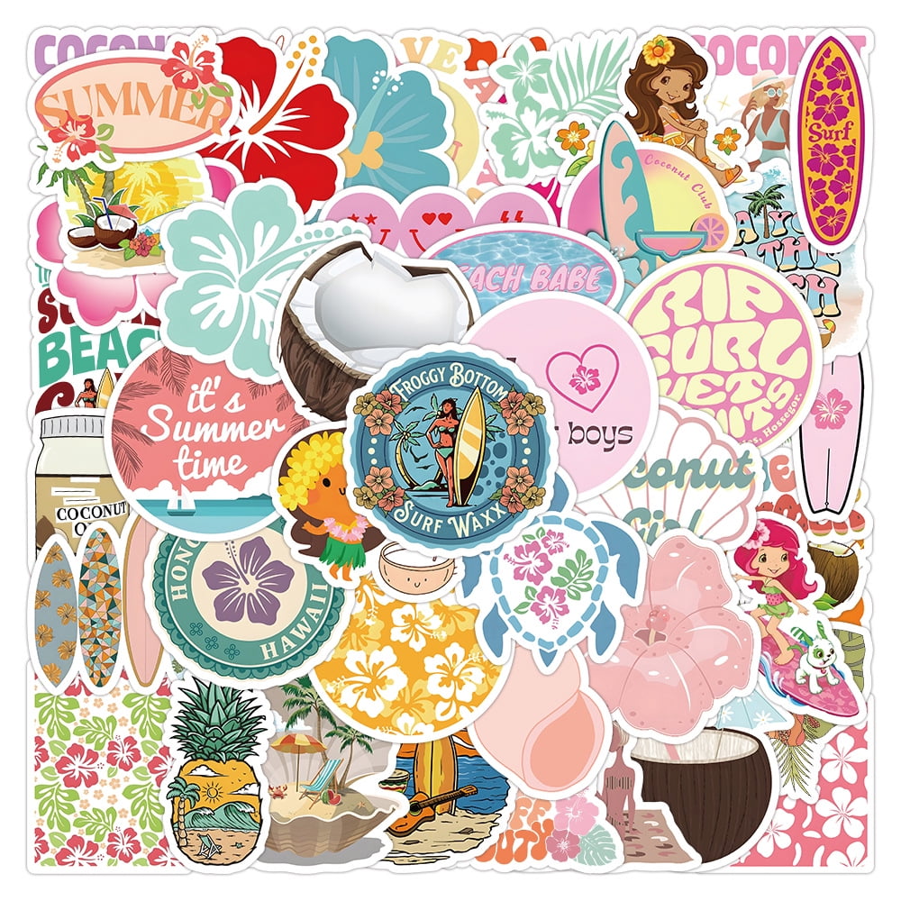 100pcs Cartoon Coconutgirl Personalized Graffiti Sticker Refrigerator ...