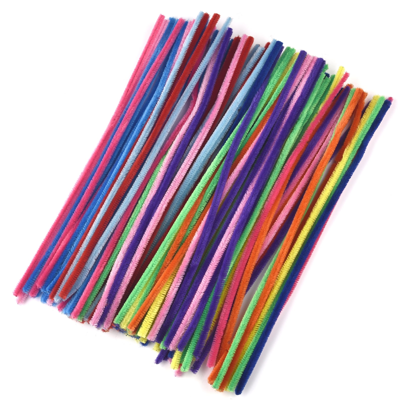 100pcs Chenille Stems Toys DIY Strips Twist Bar Anvil Wire Craft Pipe ...