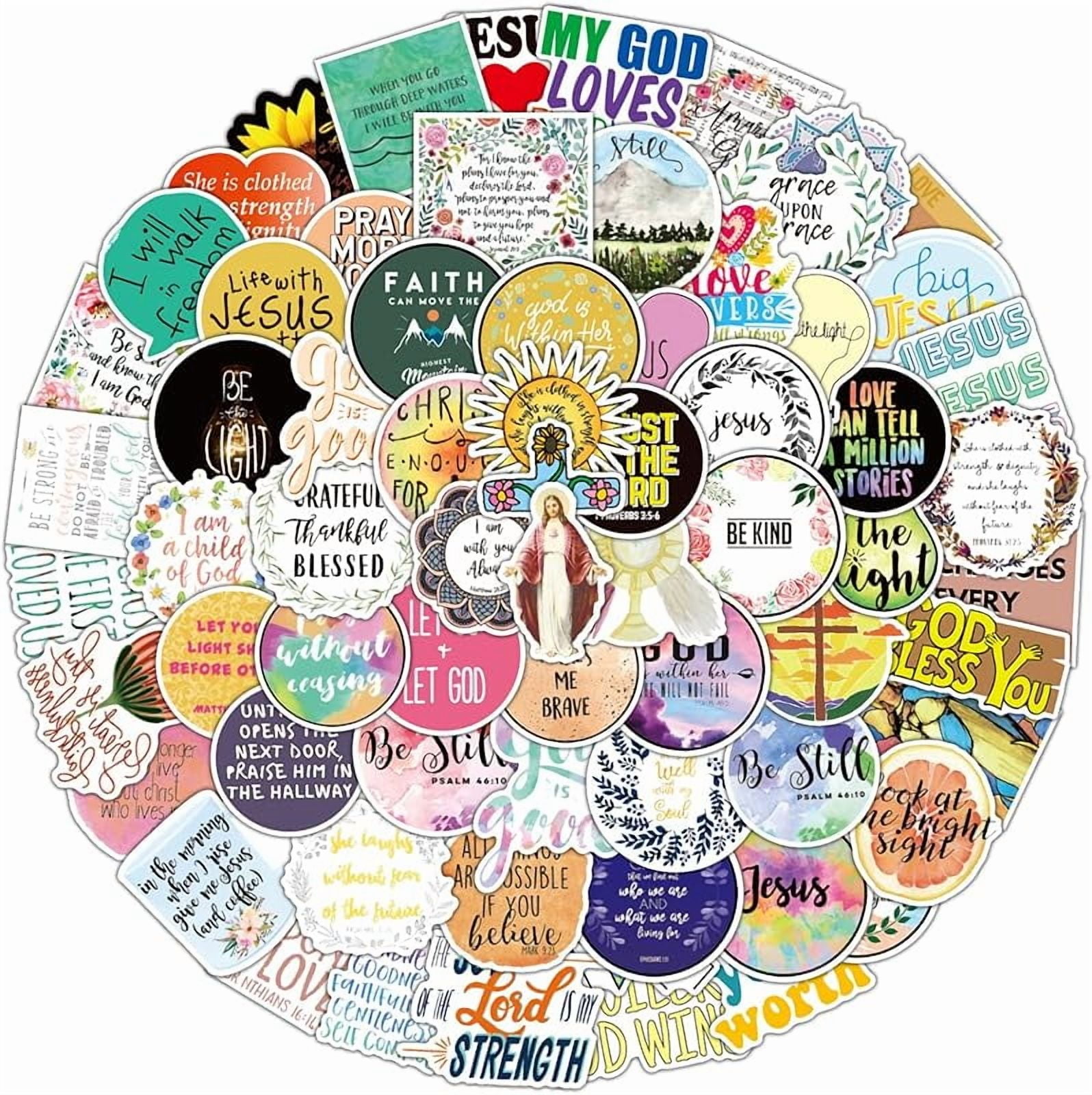 100pcs Christian Stickers,Bible Stickers,Motivational Kid Sticker ...