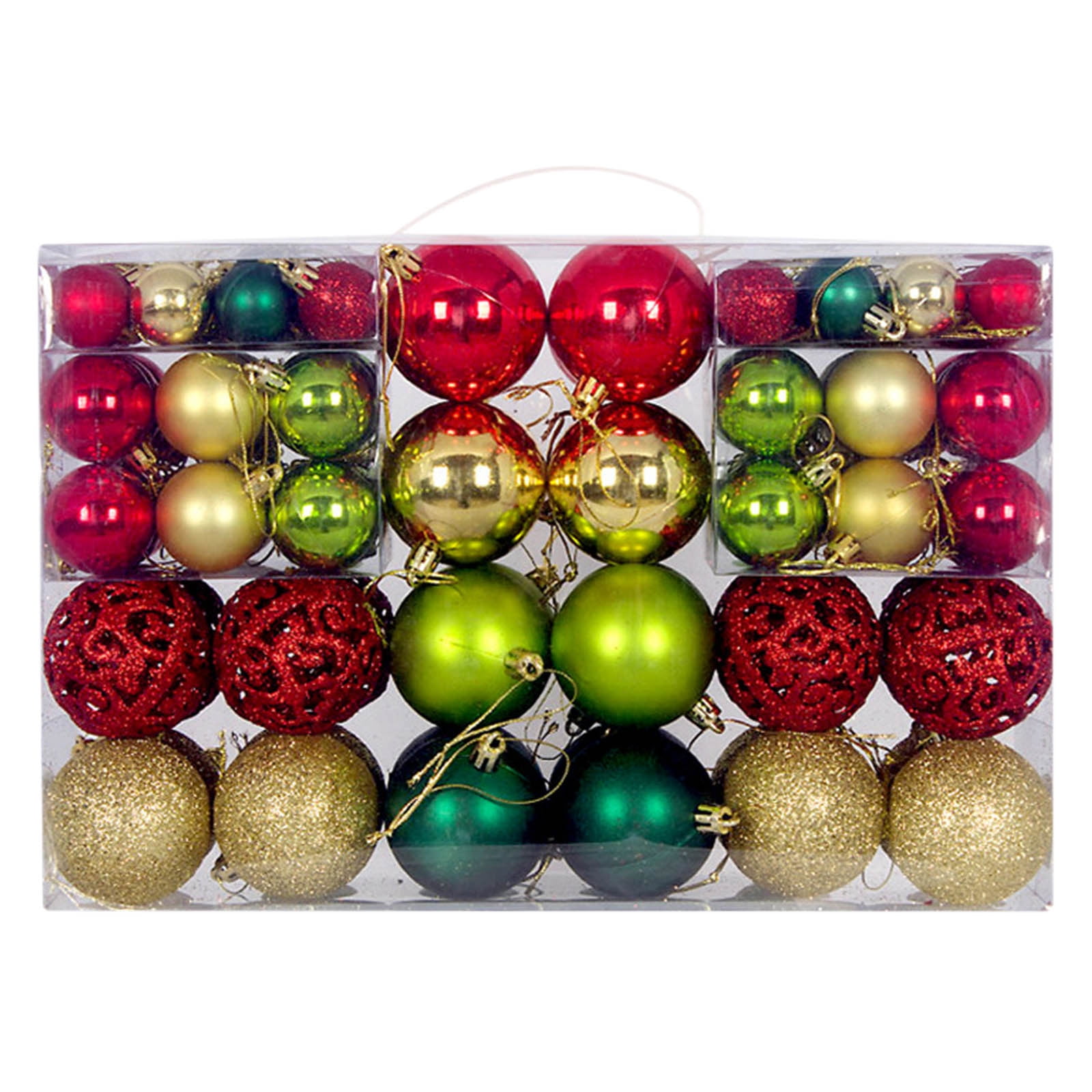 100pcs Christmas Balls Set, CXALSSY Unbreakable Christmas Balls on Sale ...