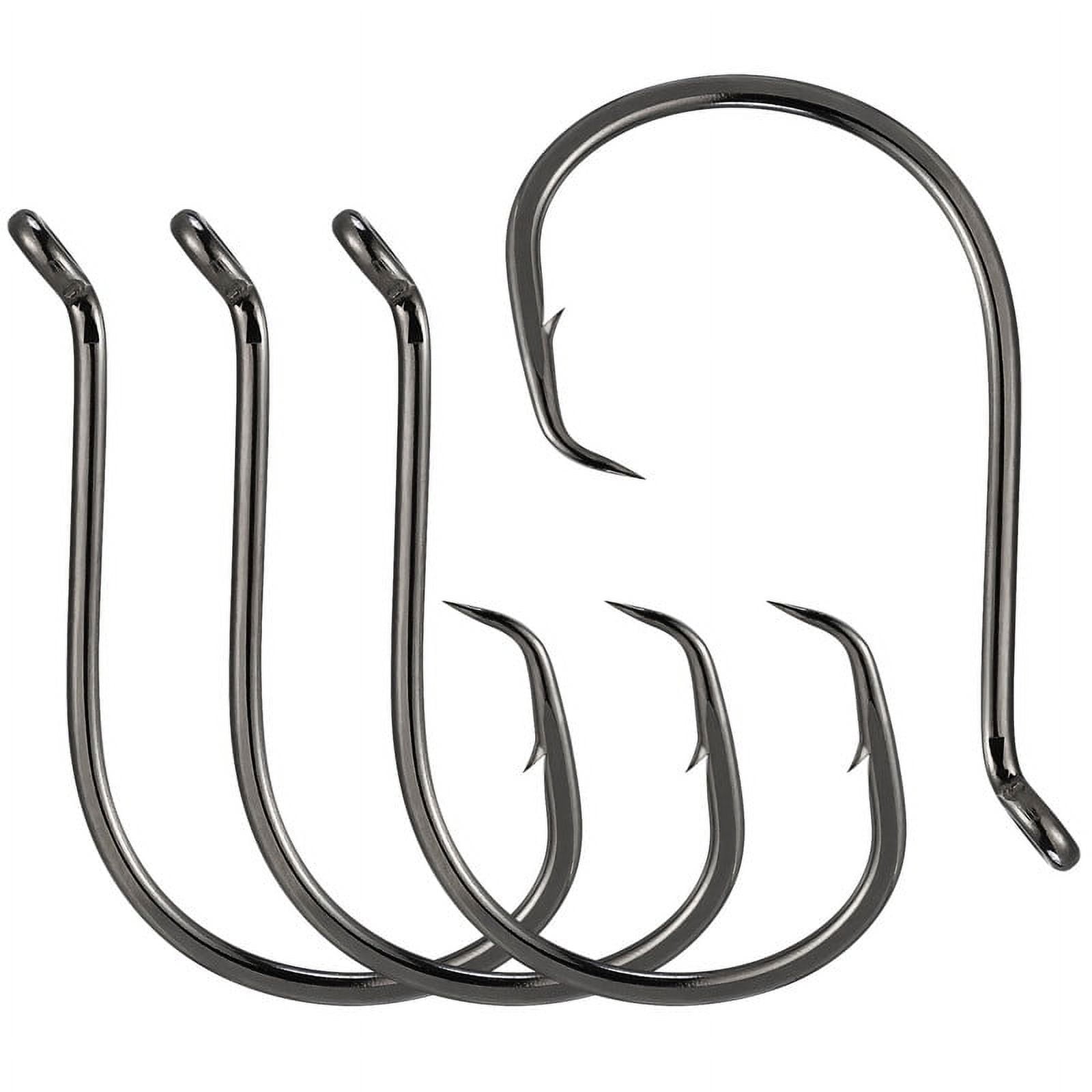 100pcs Circle Fishing Hooks Octopus Offset 1/0-10/0 Ultra Sharp ...