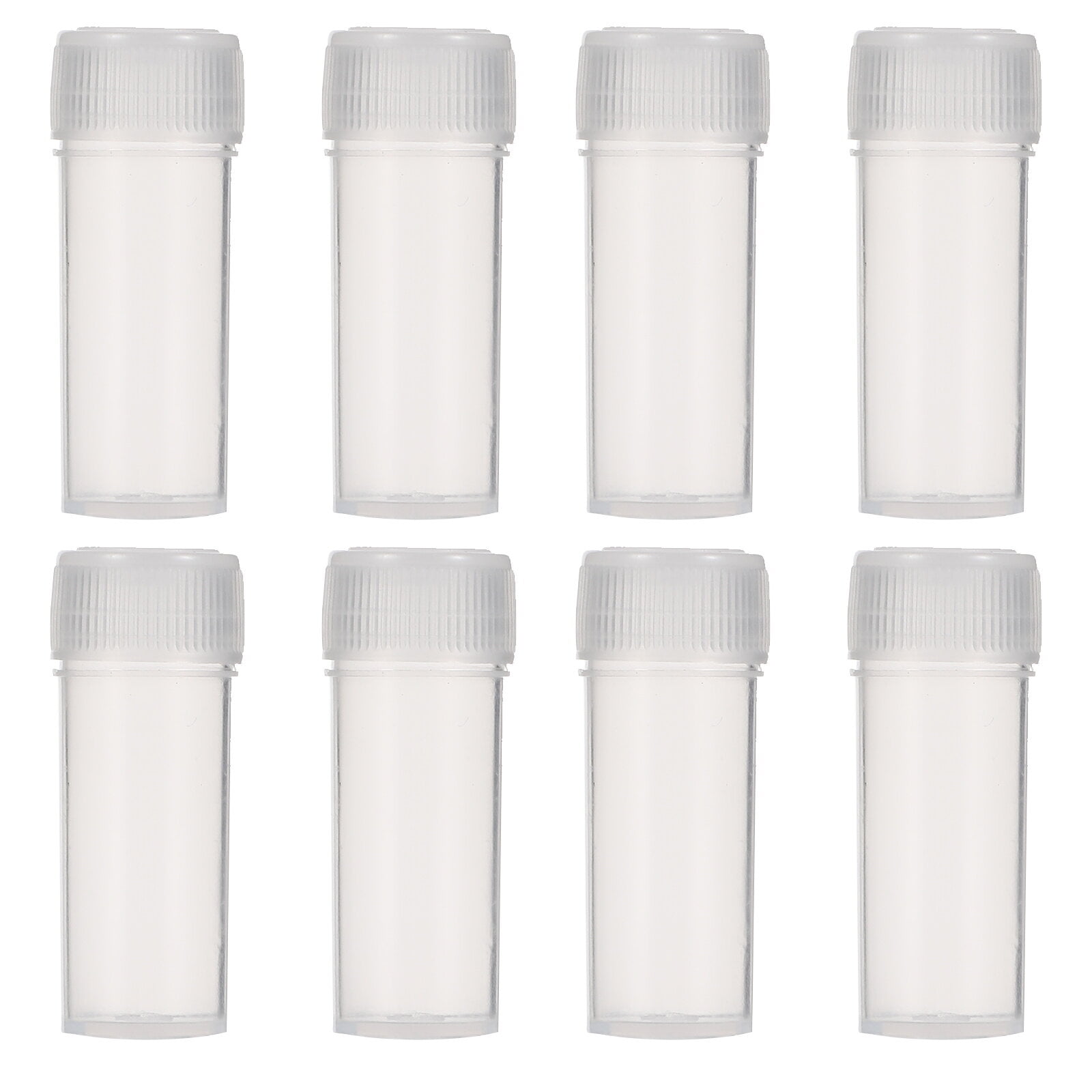 100pcs Clear Plastic Bottles Small Vials Empty Sample Containers with ...