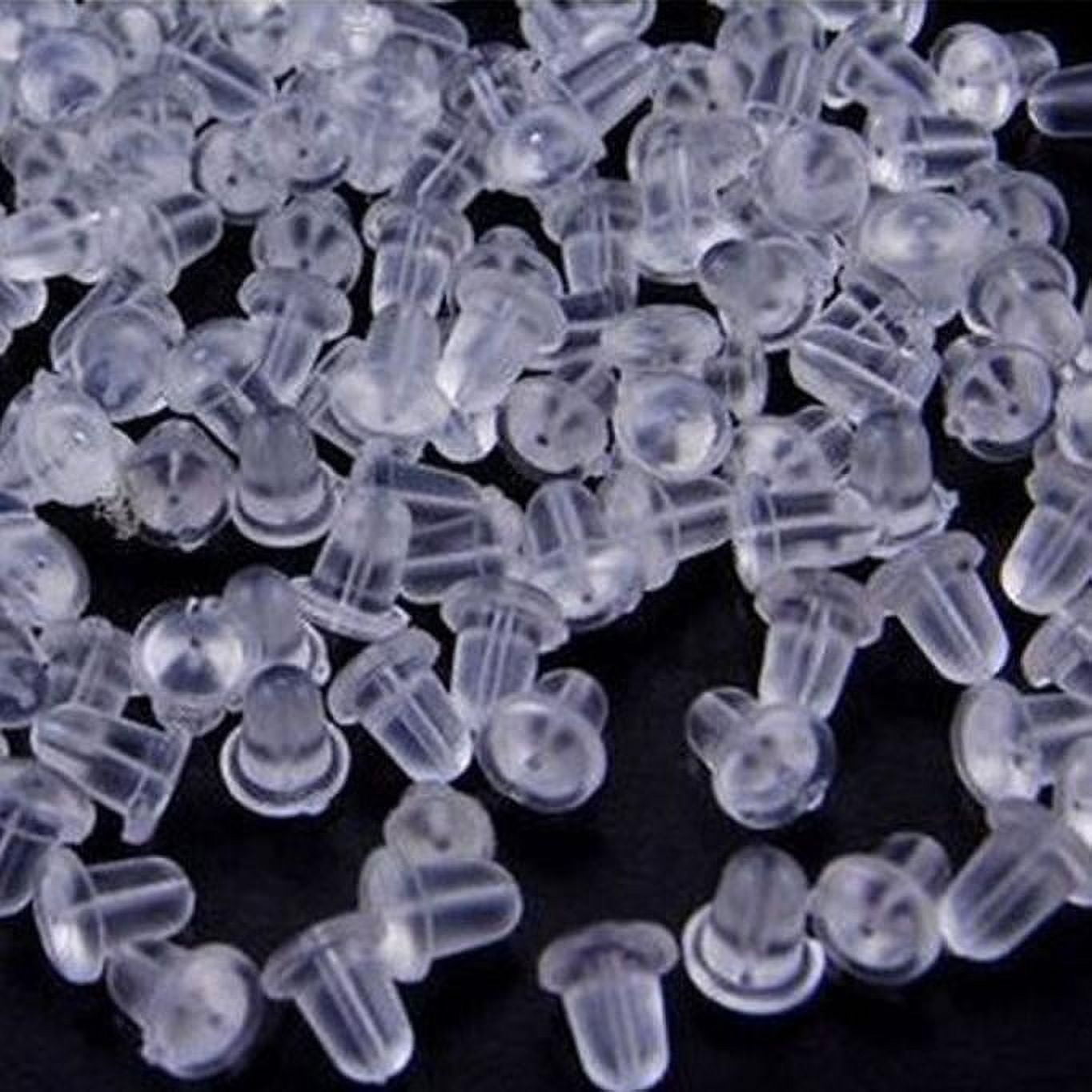 100pcs Clear Soft Earring Hook Stopper Earnut Rubber Back - Walmart.com