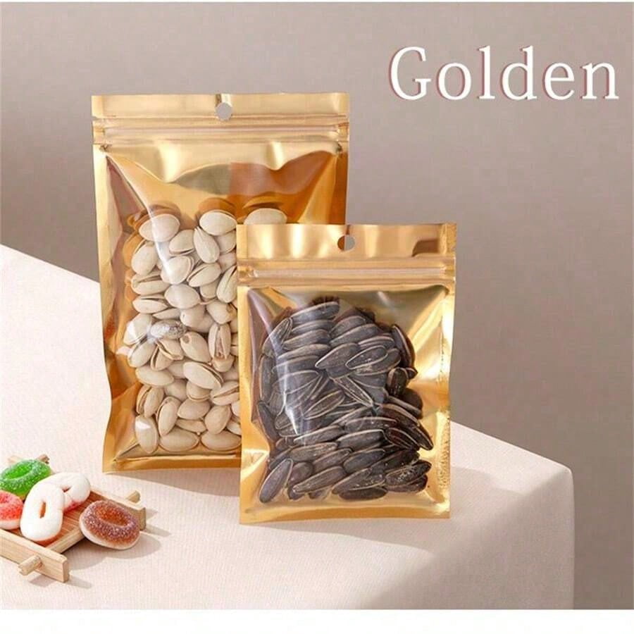 100pcs Colorful Resealable Foil Bags, Zipper Polymer Film Bags for ...