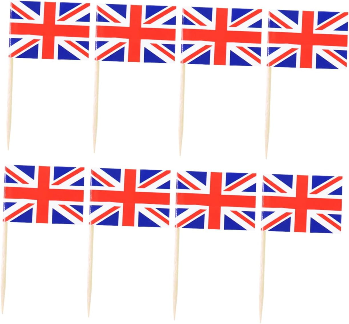 100pcs Country Flags Jubilee Cupcake Toppers Mini Stick Cupcake Toppers ...